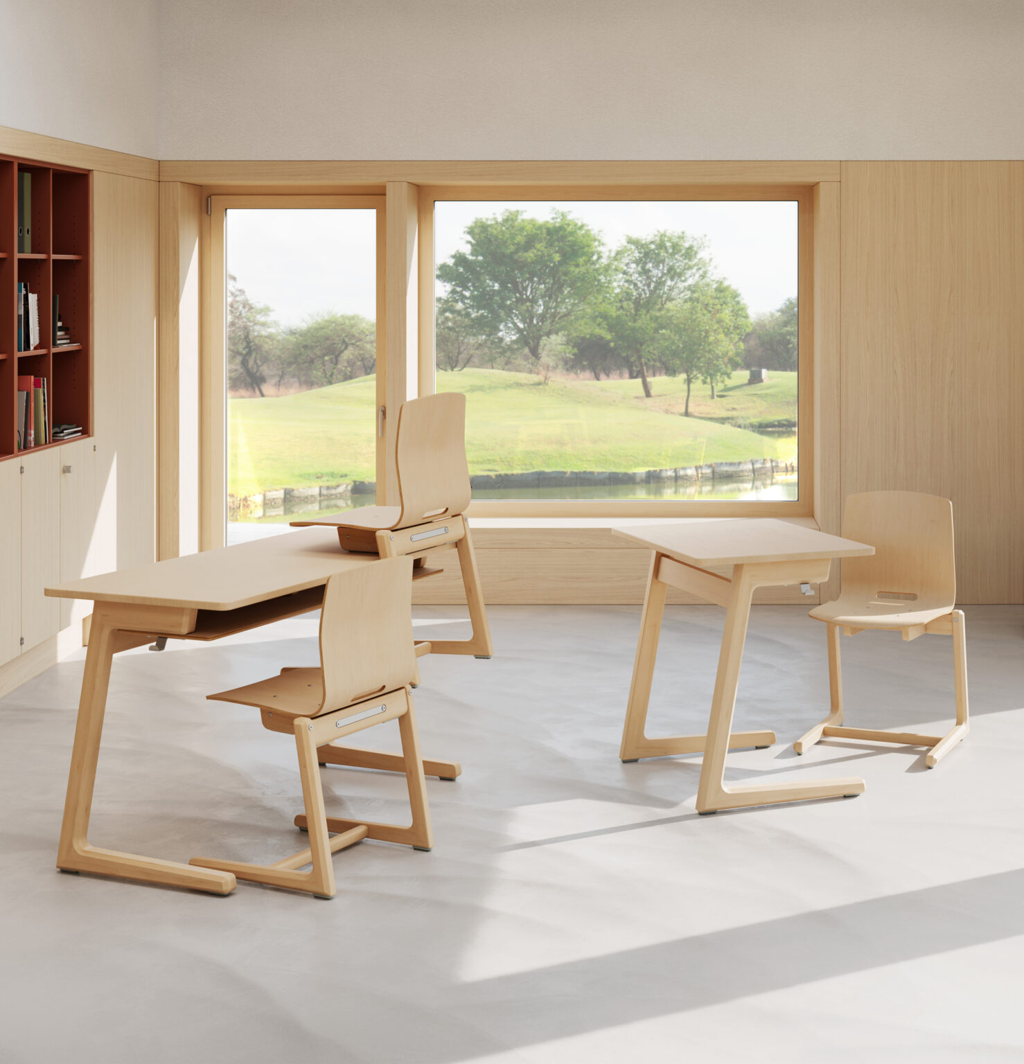 Designermöbel aus Massivholz feiern in den Schulen ein Revival